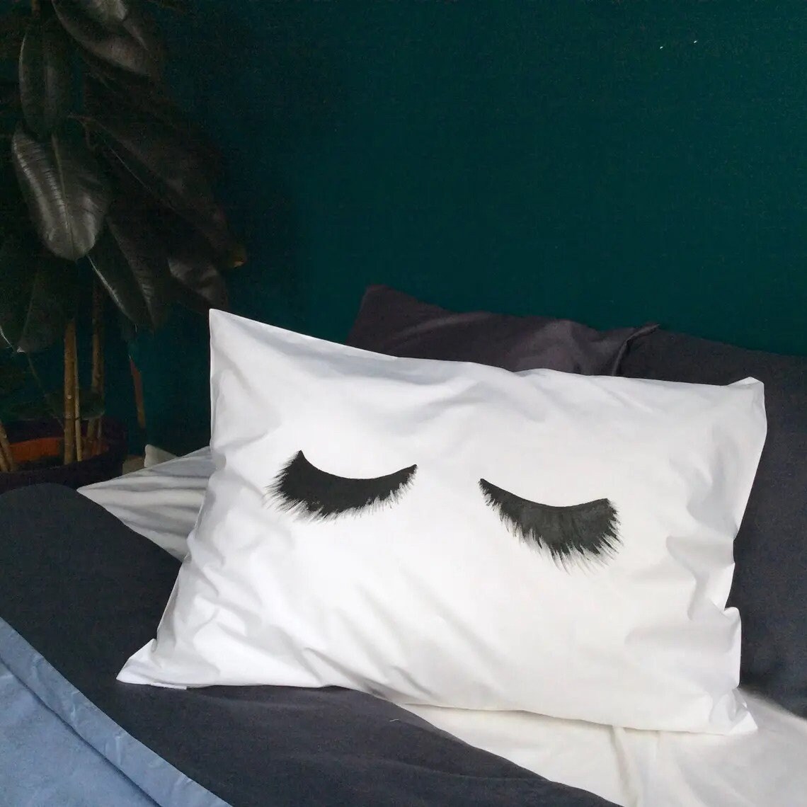 Eyelids Shut Eye Eyelash Pillow Case for Her Girl Girlfriend Bedroom ...