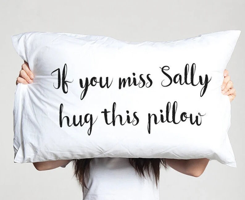 Long Distance Relationship Gift Pillow Case Personalized Boyfriend Love ...
