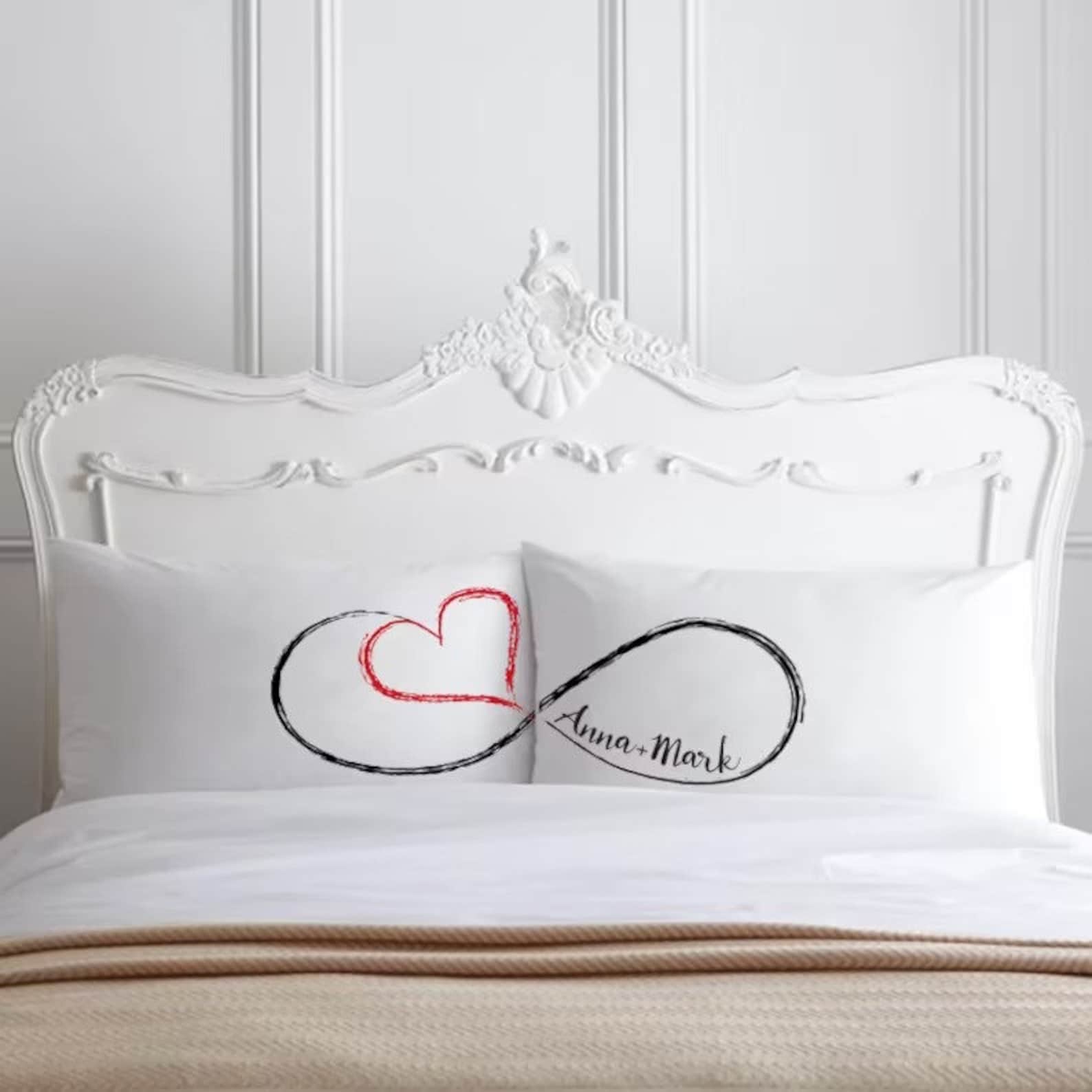 Personalized Infinity Love Couple Pillow Cases Infinite Gift ...
