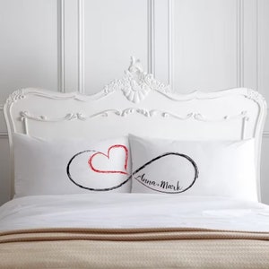 Personalized Infinity Love Couple Pillow Cases Infinite Gift ...