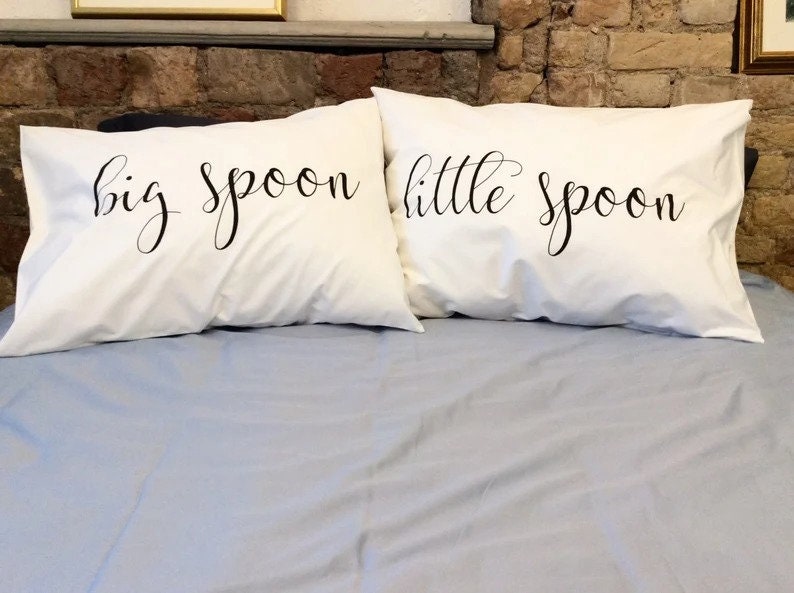 Big Spoon Little Spoon Spooning 2nd Cotton Anniversary Gift for Him Her ...