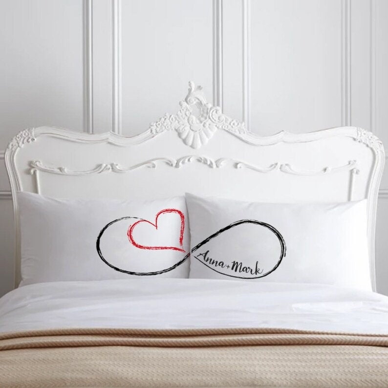Personalized Infinity Love Couple Pillow Cases Infinite Gift ...