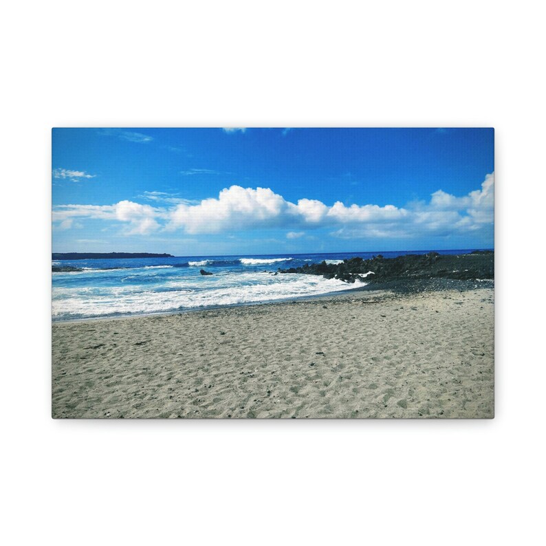 Hawaiian Beach Scene - Canvas Print - Etsy