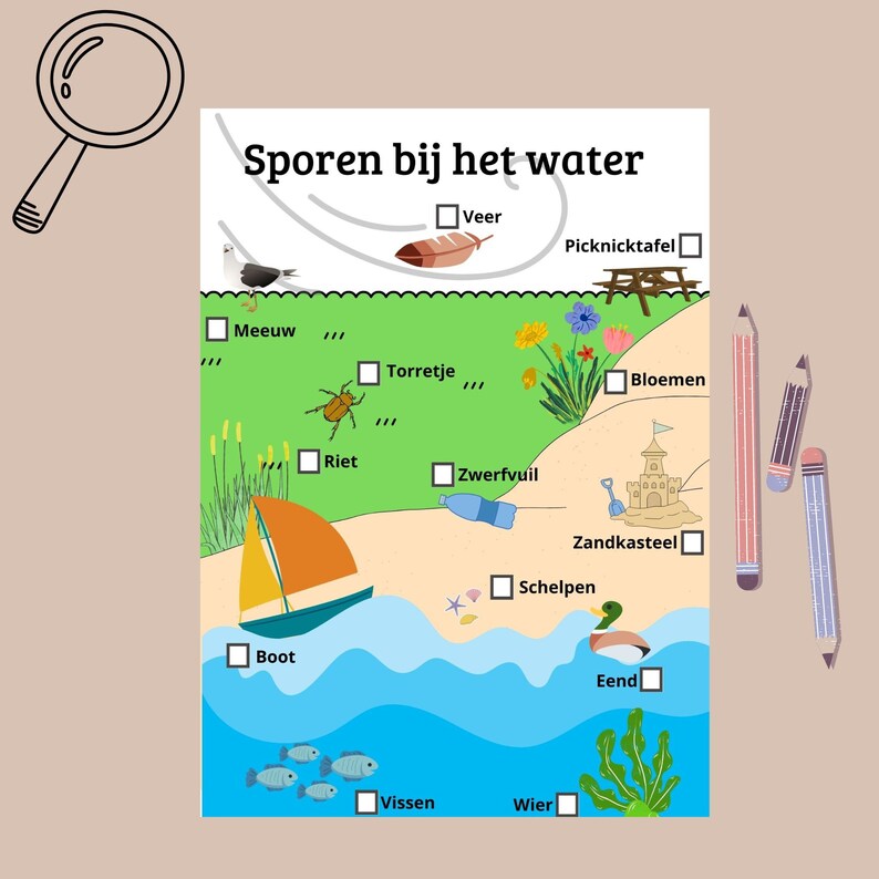 Scavenger Hunt Water Treasure Hunt Water Tracks by the Water Nature ...