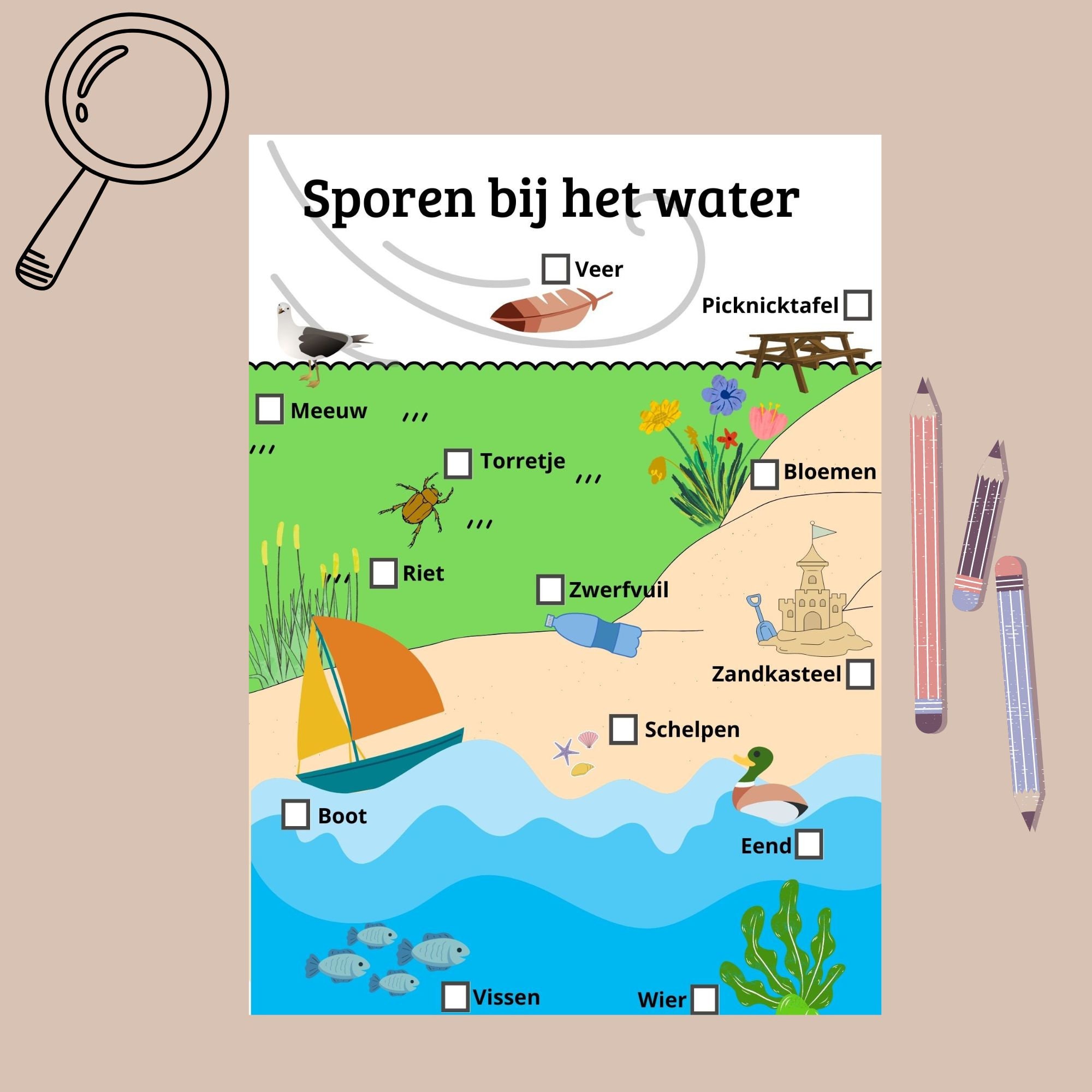 Scavenger Hunt Water Treasure Hunt Water Tracks by the Water Nature ...