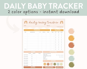 Printable Newborn Care Log, Editable Baby Tracker for Feeding, Diapers ...