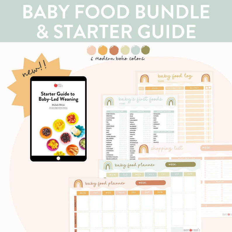 Starter Guide to Baby-led Weaning & Baby Food Bundle - Baby's First ...