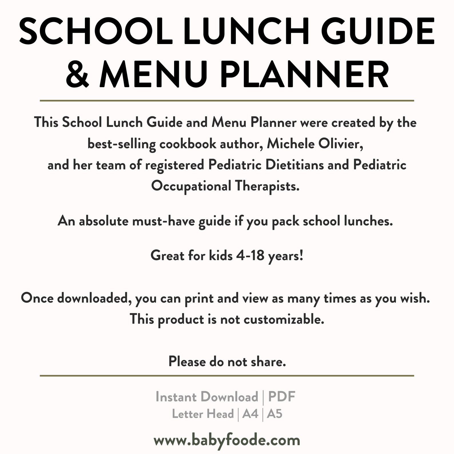 75 School Lunches for Kids Guide, 8 Weekly Lunchbox Planners & Lunch ...