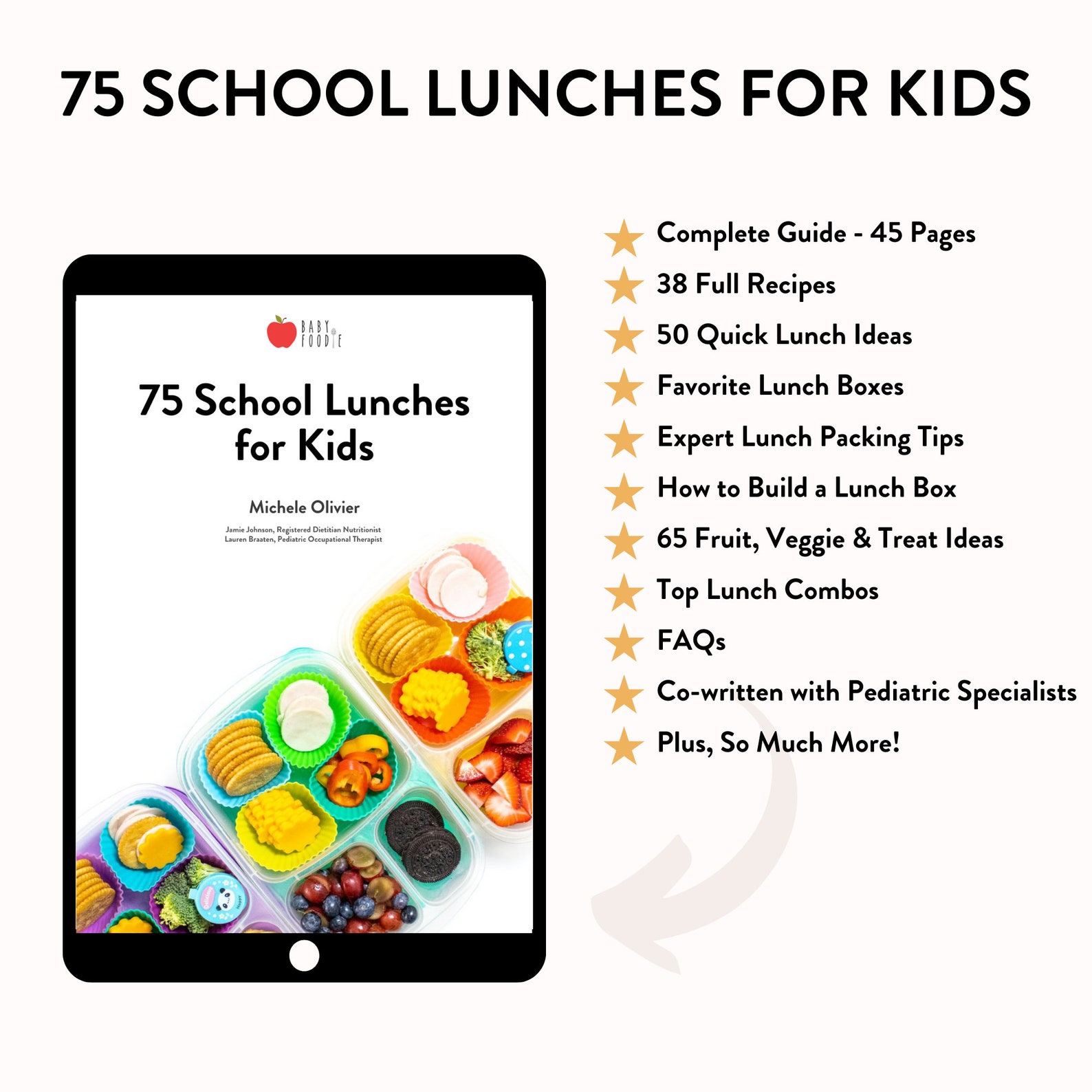75 School Lunches for Kids Guide, 8 Weekly Lunchbox Planners & Lunch ...