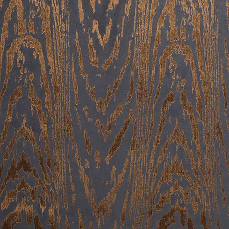 Kai - Marva - Copper - Fabric - Buy per Metre - Plush Luxurious Cut Velvet Fabric Buy per Metre ...