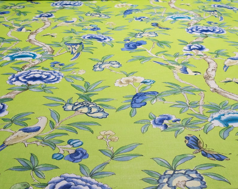Thibaut - Giselle - Green - Fabric per Metre - Imperial Garden ...