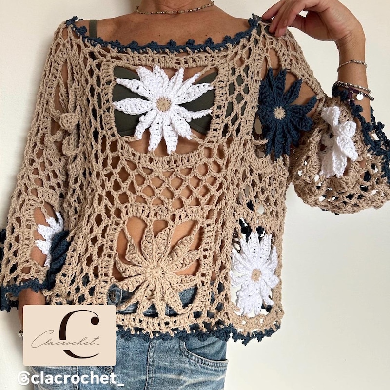 Dahlia Flowers Top - Etsy