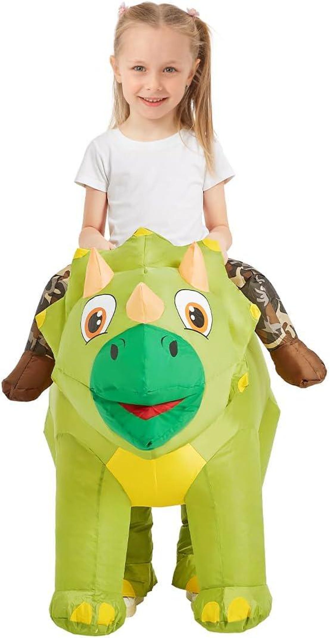 Inflatable Dinosaur Costume Kids Triceratops Costume Halloween Dinosaur ...