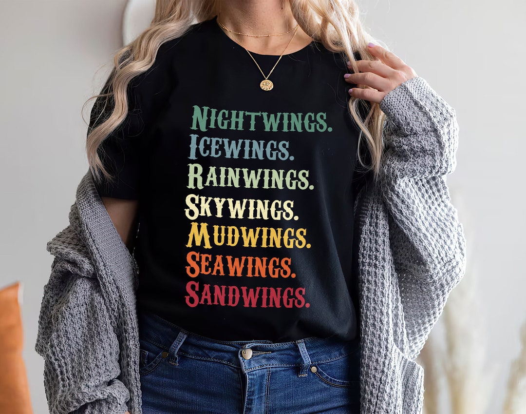 Wings of Fire Characters Shirt, Dragons Lover Shirt, Clay Tsunami Glory ...