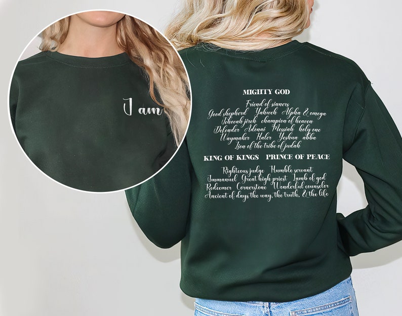 Names of God Christian Shirt, Bible Verse Shirt, Christian Clothing ...