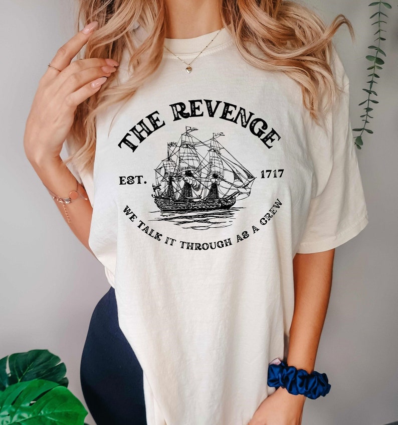 OFMD the Revenge Pirate Ship Shirt, Stede Bonnet Blackbeard Gentlebeard ...