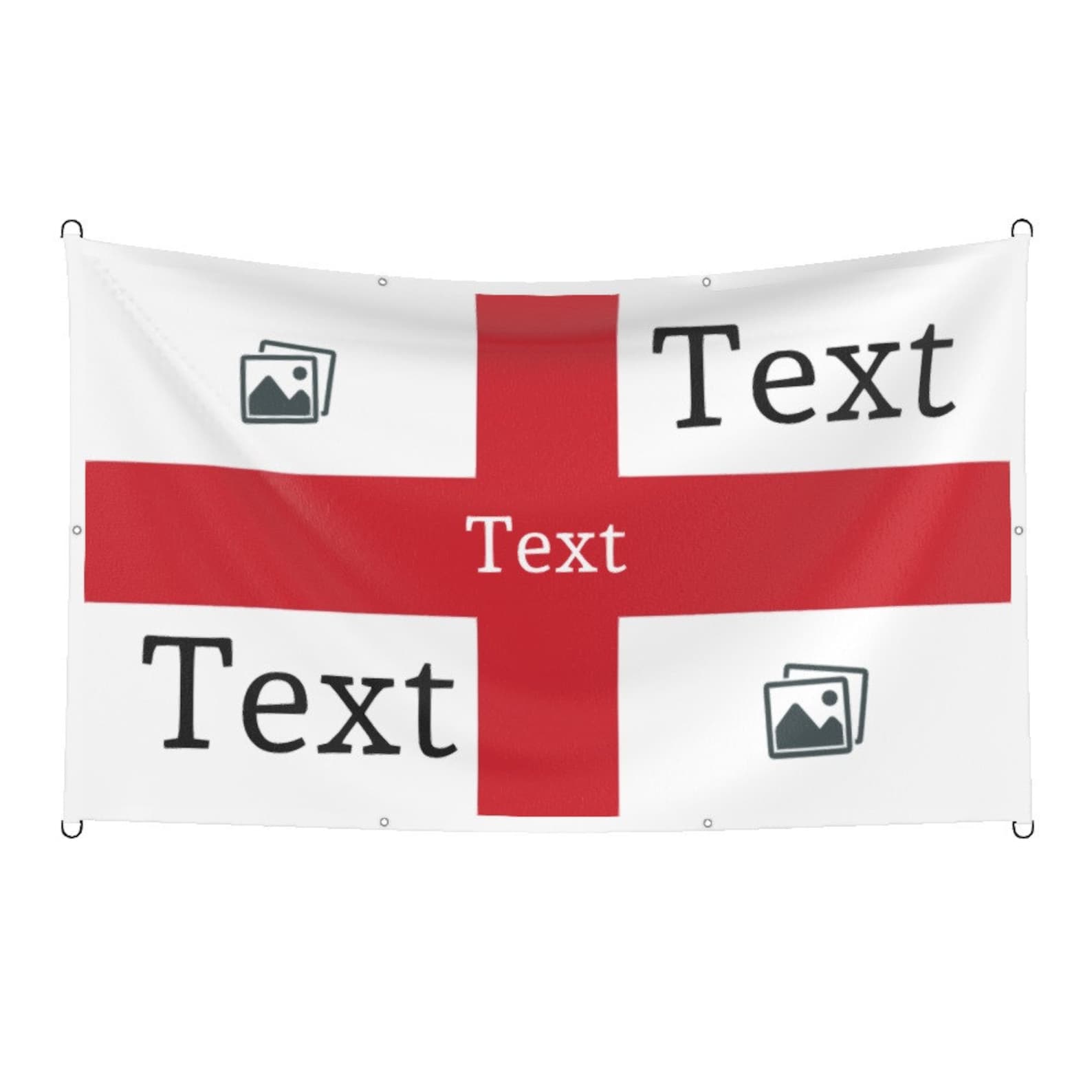 England Football Flag Personalised Custom Printed Euros - Etsy UK