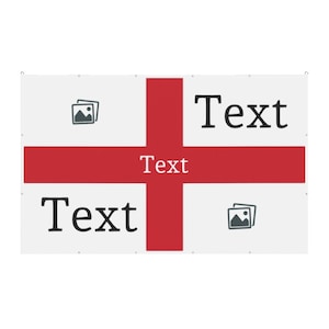 England Football Flag Personalised Custom Printed Euros - Etsy UK