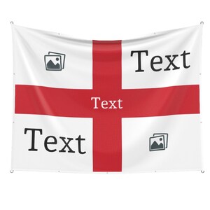 England Football Flag Personalised Custom Printed Euros - Etsy UK