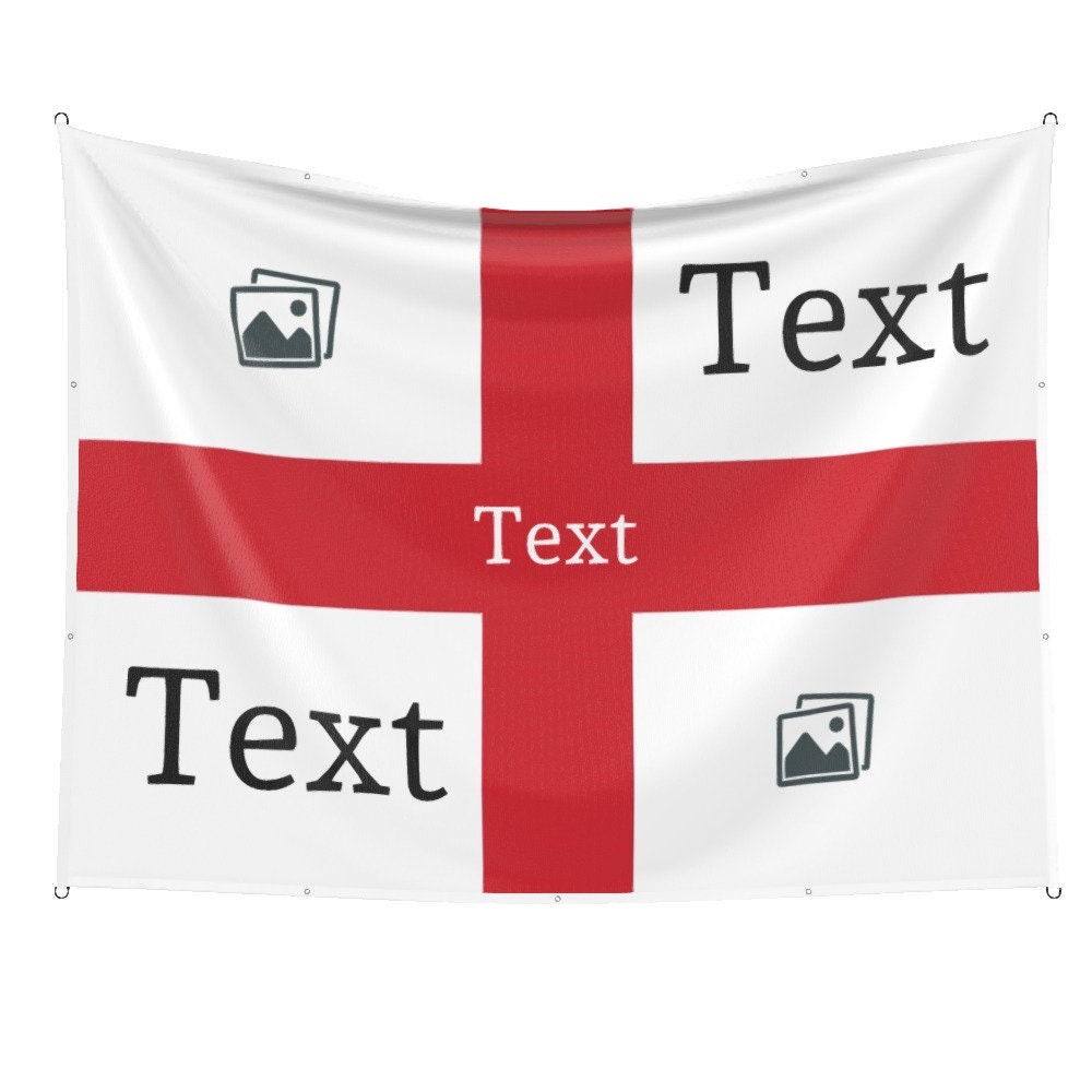England Football Flag Personalised Custom Printed - Etsy UK