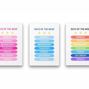 Days of the Week - Educational Poster for Kids - Classroom Visual ...