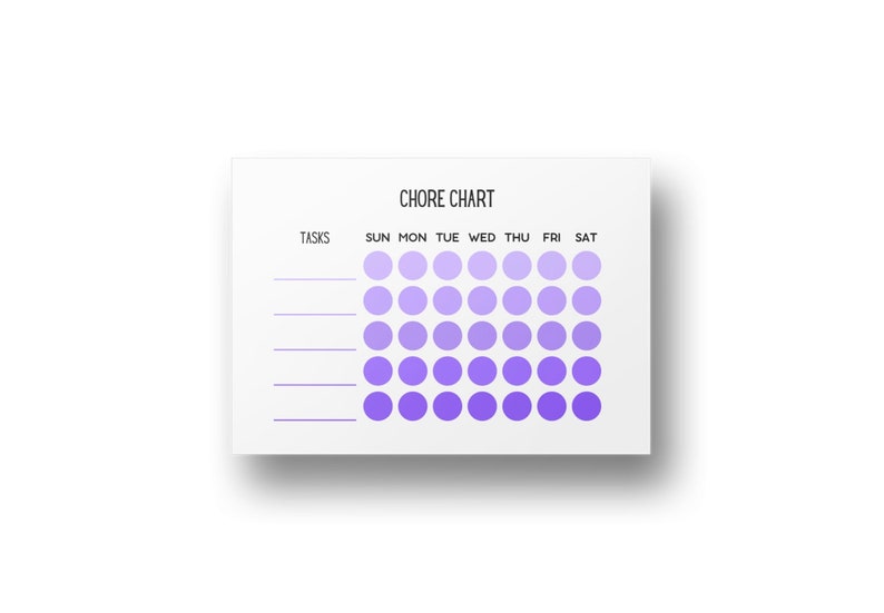 Chore Chart Digital Download Print at Home bundle - Etsy