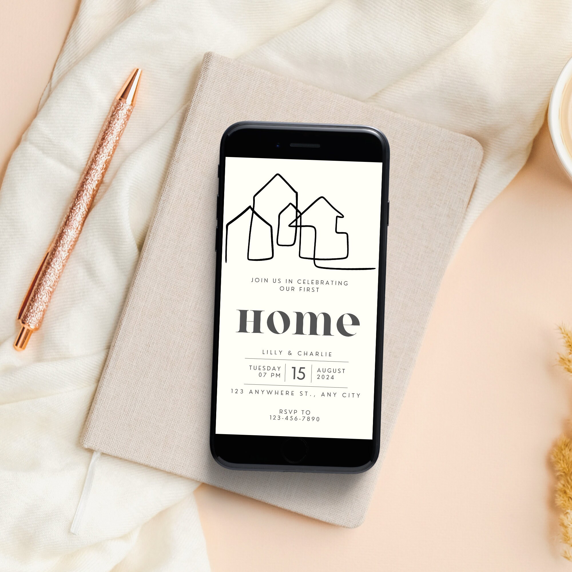 Housewarming Video Invitation, Animated First Home Invite, Dinner Party ...