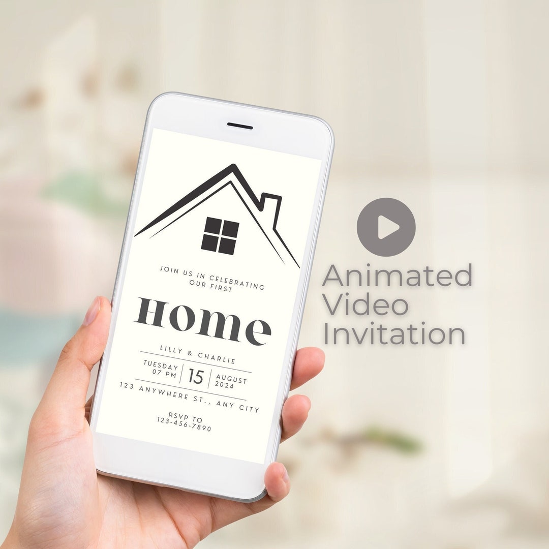 Housewarming Animated Video Invitation, First Home Dinner Party Invites ...