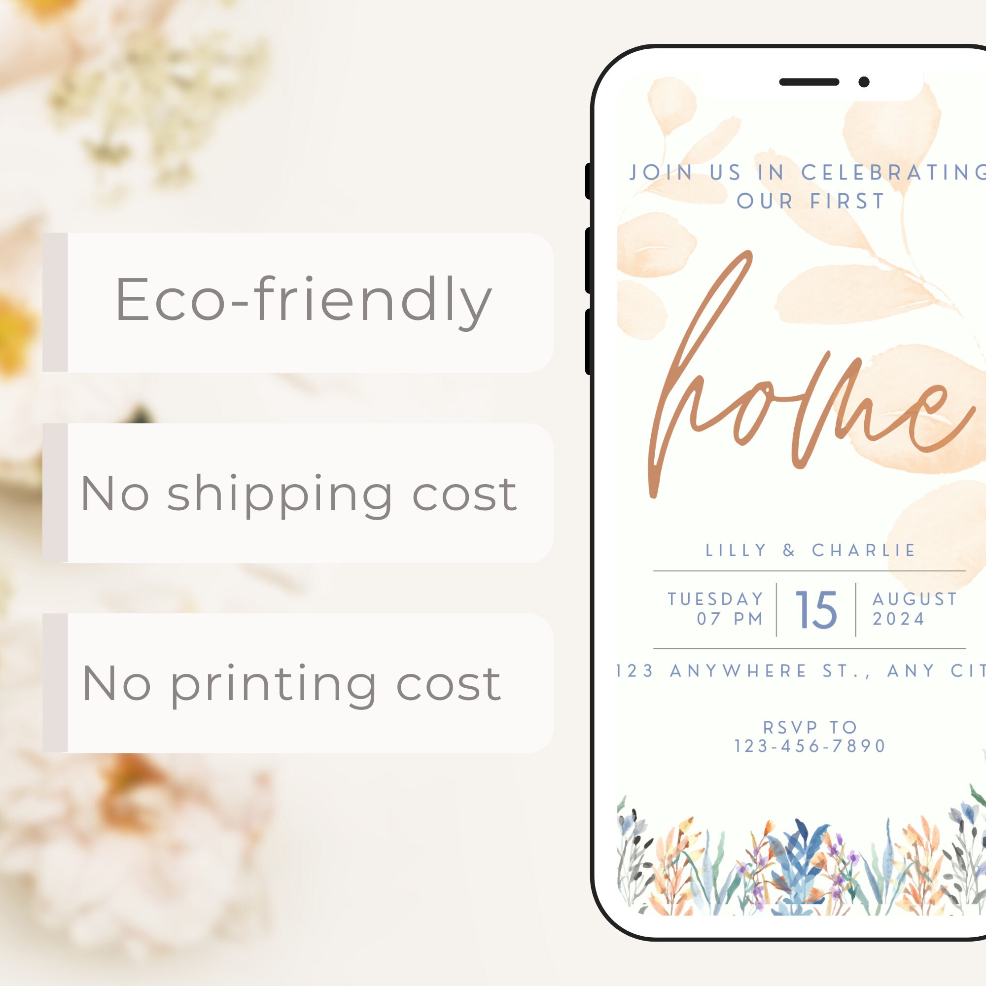 Housewarming Video Invitation, Animated First Home Invite, Dinner Party ...