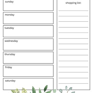 Daily Planner Printable Greenery | Weekly Planner Printable | Floral ...