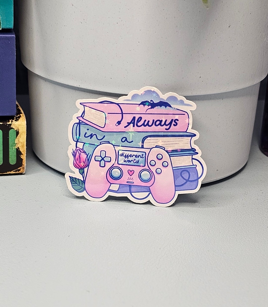 Always in a Different World Sticker / Kindle / Vinyl / Holographic - Etsy