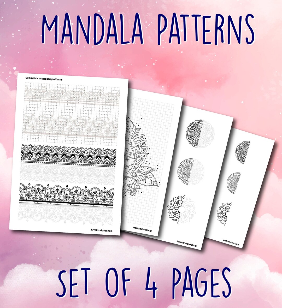 Set of PDF Files - Mandala Practice Patterns. iPad Friendly. for ...