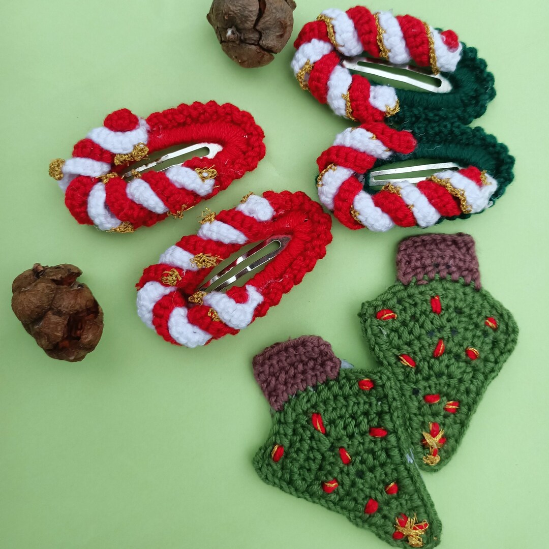 Pine Tree Braid Hair Clip Set,snap Buckle, New Year Gifts - Etsy