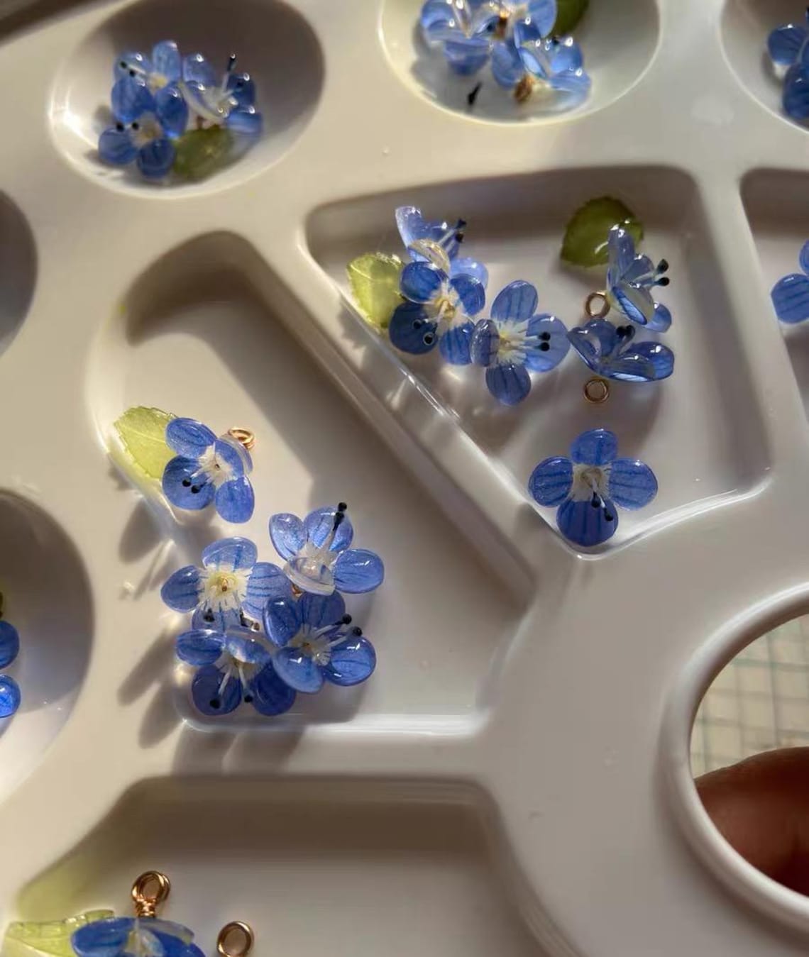 Tiny Forget Me Not Charms, Blue Small Flower Beads,jewelry Finding Diy ...