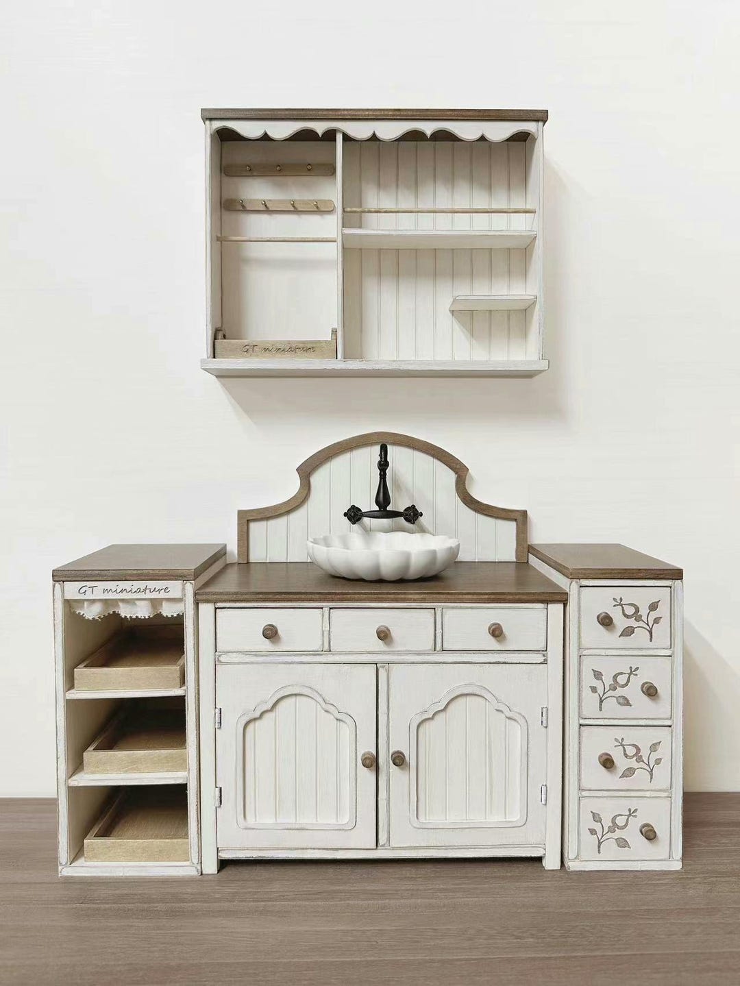 DIY Miniature Furniture ,mini Kitchen Cabinet Kit With Sink ...