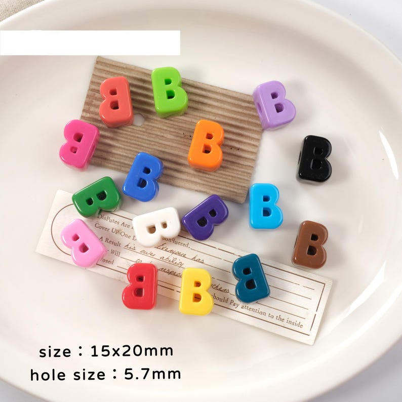 Alphabet Beads,large Hole Letters ,colorful Acrylic Accessories ...