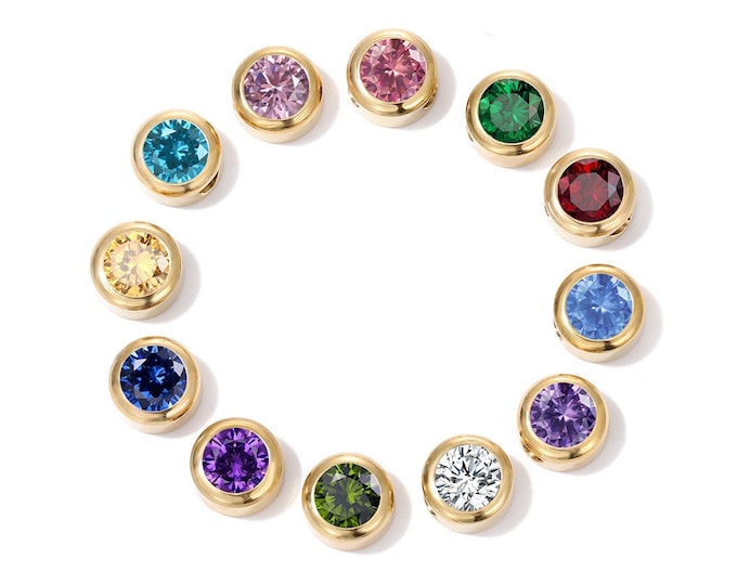 Dainty Birthstone Charm, Birth Month Gemstones, Crystal Charms ...