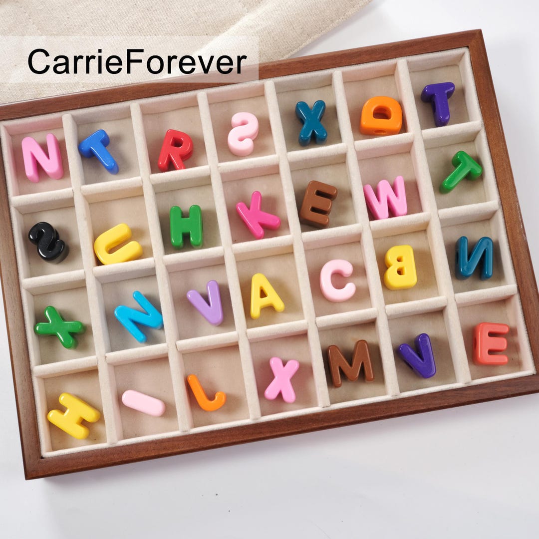Alphabet Beads,large Hole Letters ,colorful Acrylic Accessories ...