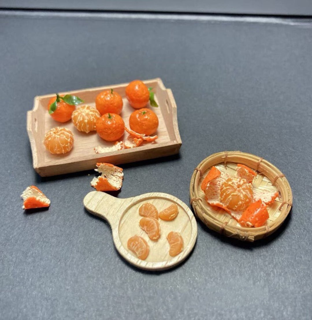 Miniature Tangerine, Dollhouse Food, Food Earring Jewelry Making ...