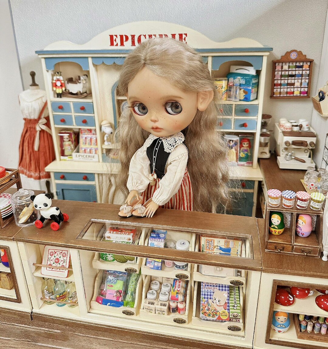 1/6 1/12 Scale Double-sided Cabinet DIY Kit - Mini Kitchen Counter ...
