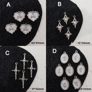 2pc Silver Pendant Charms, Trendy Jewelry, Punk Style,handmade Jewelry ...