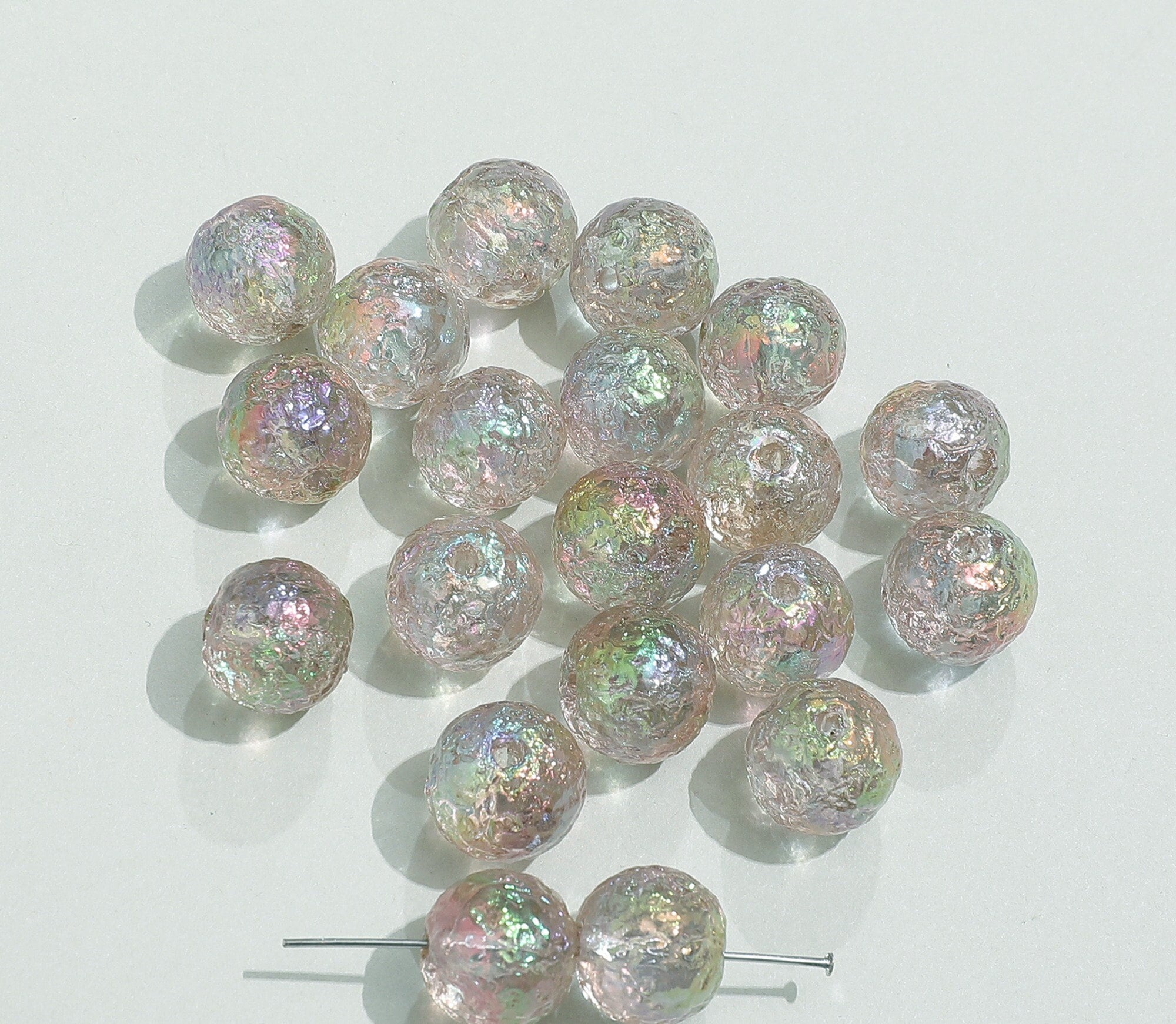 Acrylic Beads Roundbumpy Meteorite Planet Round Beads ,colorful Beads ...