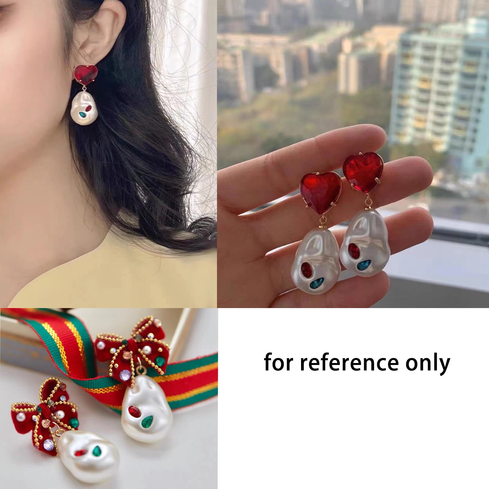 Baroque Pearl, Pearl Inlaid Color Cz Gemstone Diy Beads Pearl Charm ...