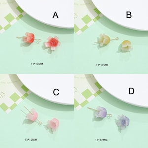 Acrylic Flower Charms , Flower Beads. Earring Flower Beads. Jewelry ...