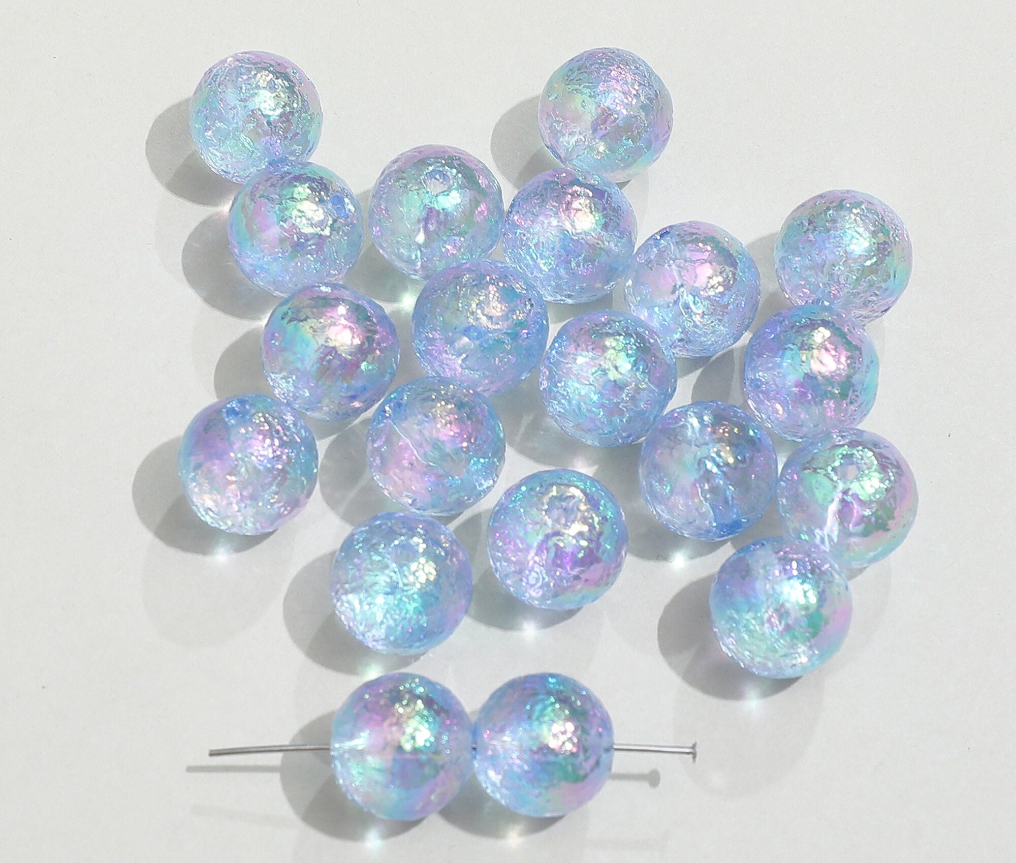 Acrylic Beads Roundbumpy Meteorite Planet Round Beads ,colorful Beads ...