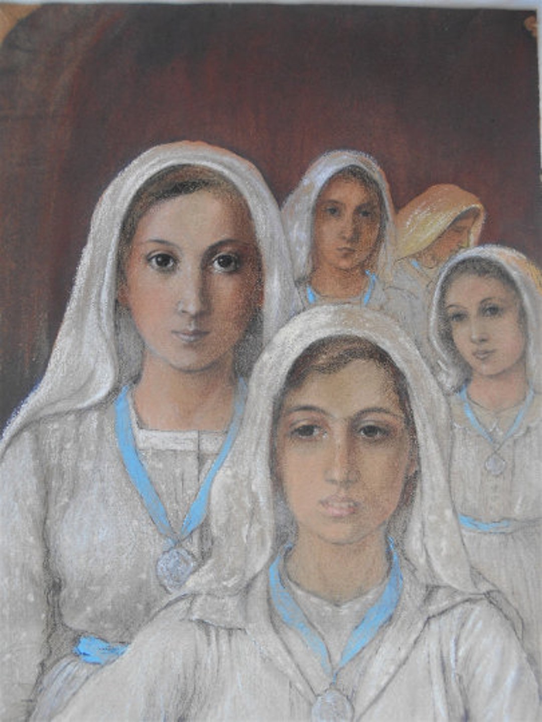 Pastel Painting First Communion Figlie Di Maria Free Shipping Included ...