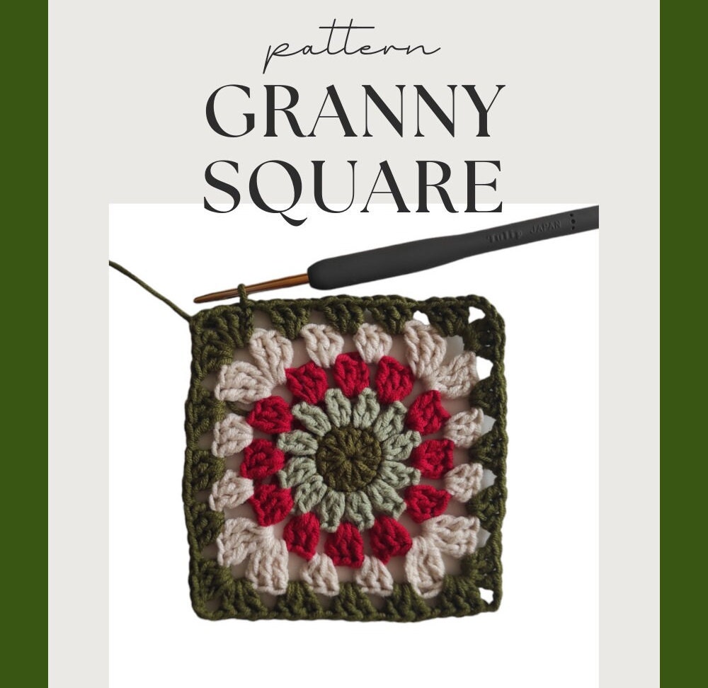 Easy Granny Square Pattern for Beginners Fun Granny Square - Etsy