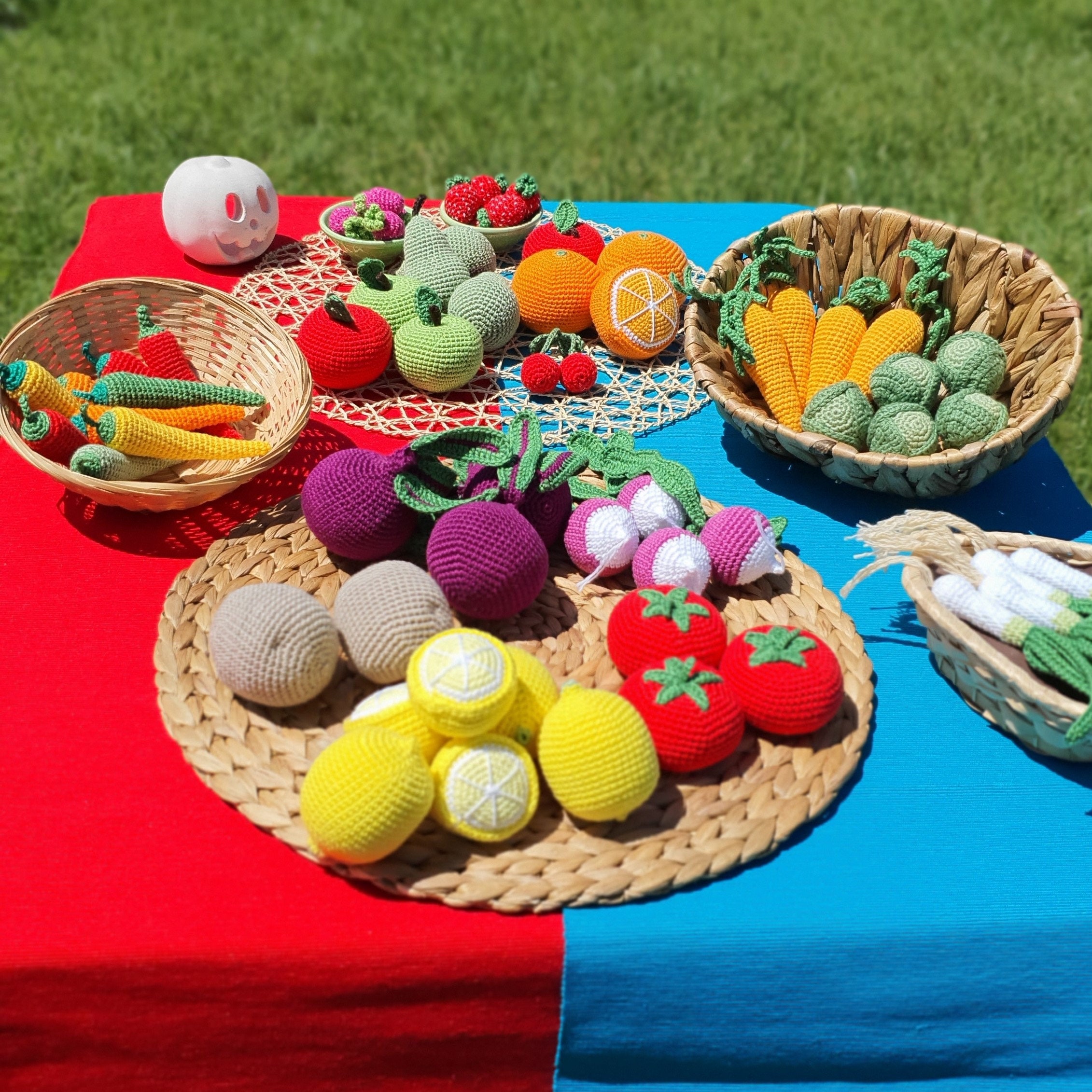 Fruits Play Set Amigurumi Fruits Crochet Fruits Safely Toy Kitchen ...