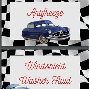 Cars Movie Food Tags - Etsy