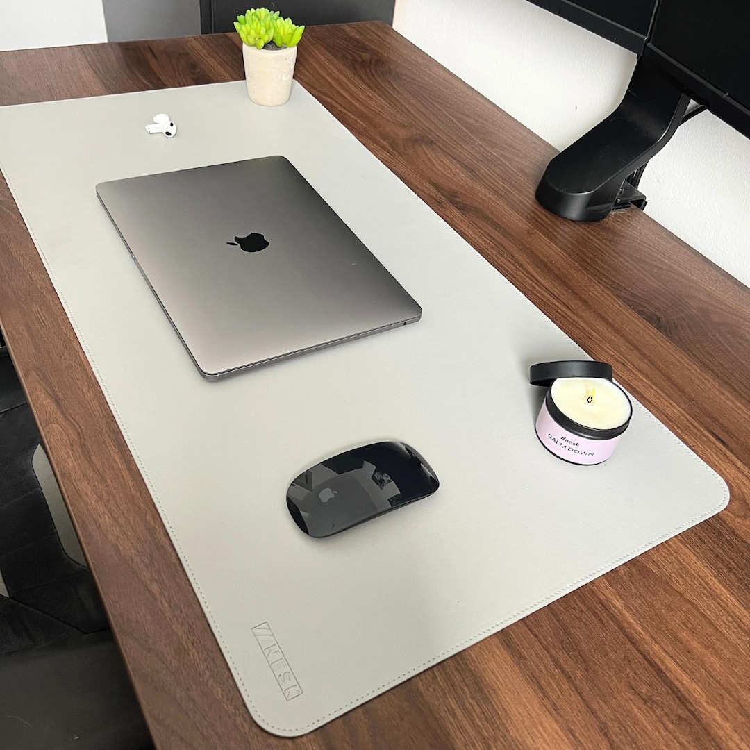 Large Leather Desk Pad Customizable Waterproof Desk Mat for the Office ...